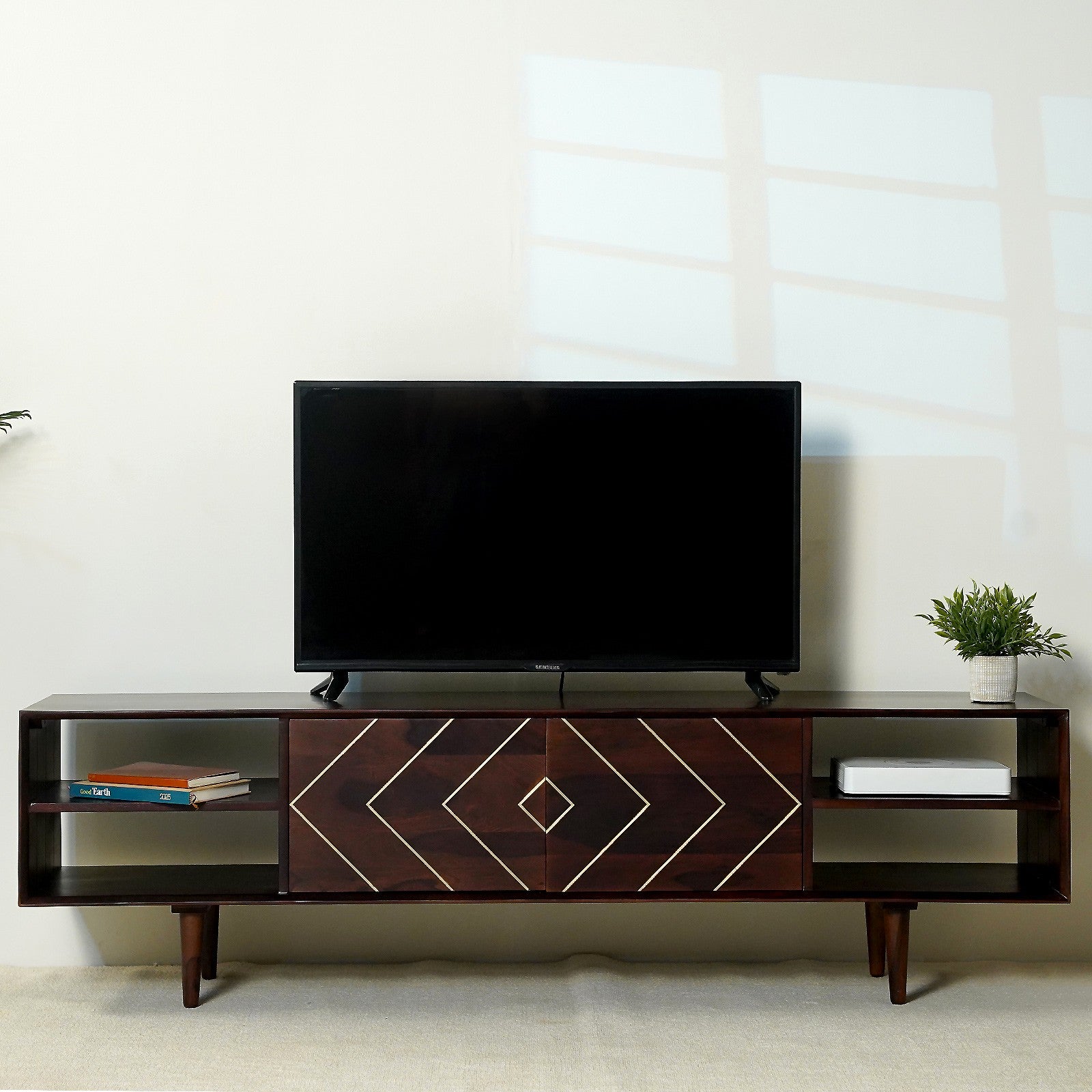Bristol Sheesham Wood TV Stand in Walnut Finish– WOODPEEL FURNITURE AND LIVINGSTYLES PVT LTD